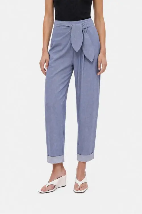 NOCTURNE Textured Straight Leg Trousers