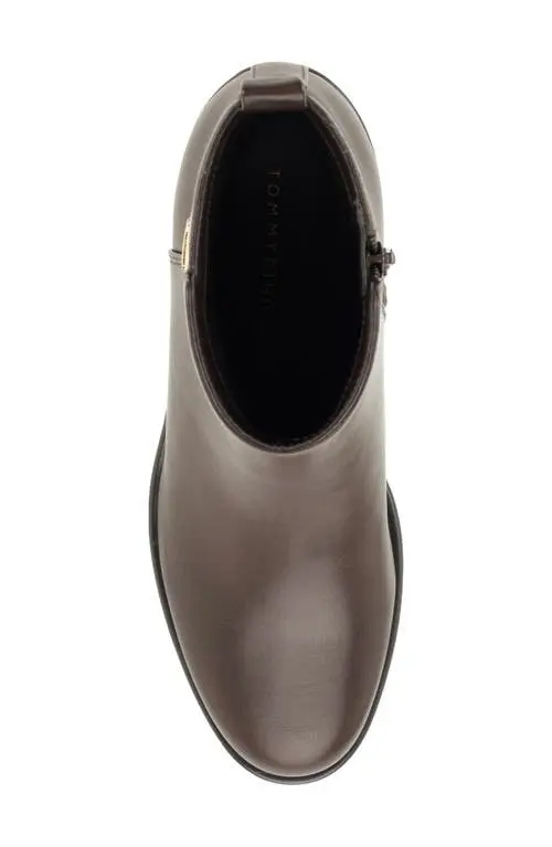 Tommy Hilfiger Kameny Faux Leather Bootie - Deep Brown