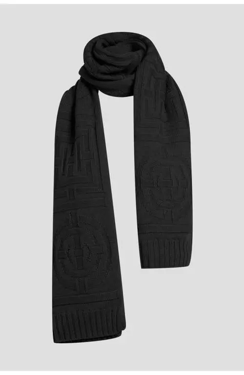 Natori Luxe Infinity Jqd Knit Luxe Jacquard Blanket Scarf - Black