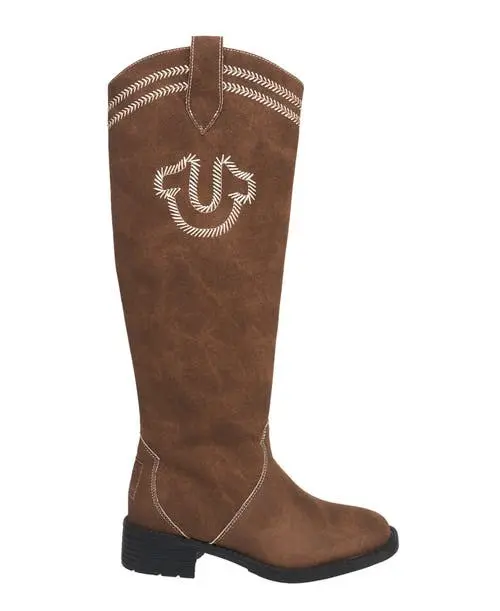 True Religion Sza Logo Knee High Cowboy Boot