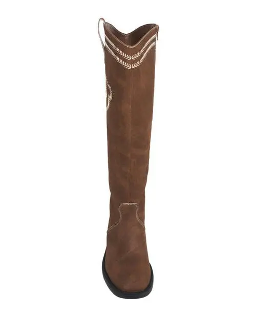 True Religion Sza Logo Knee High Cowboy Boot
