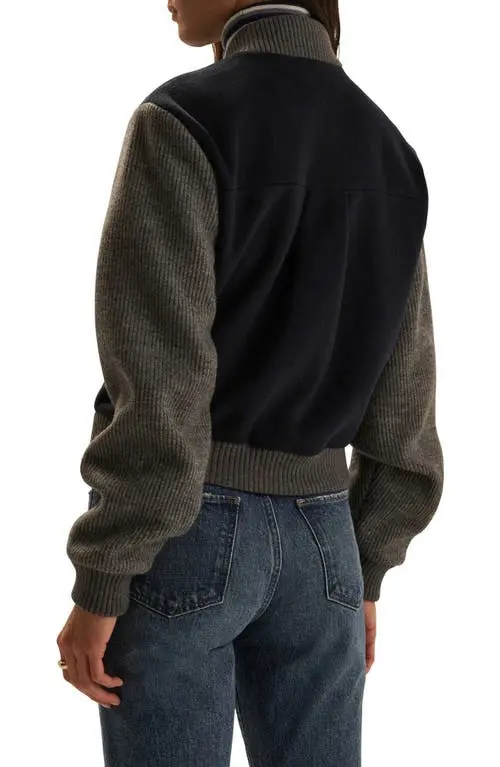 FAVORITE DAUGHTER The Studio Wool Blend Bomber Jacket