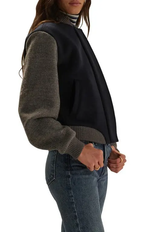 FAVORITE DAUGHTER The Studio Wool Blend Bomber Jacket