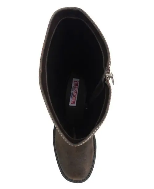 True Religion Kehlani Bling Logo Boot - Chocolate