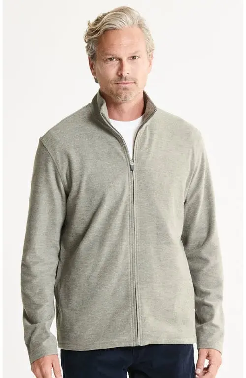 JACHS Ultra Soft Heather Knit Full Zip - Olive
