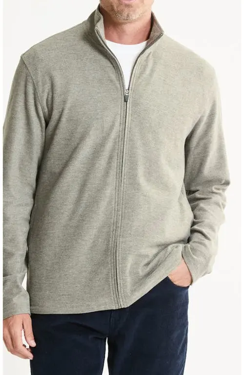 JACHS Ultra Soft Heather Knit Full Zip - Olive