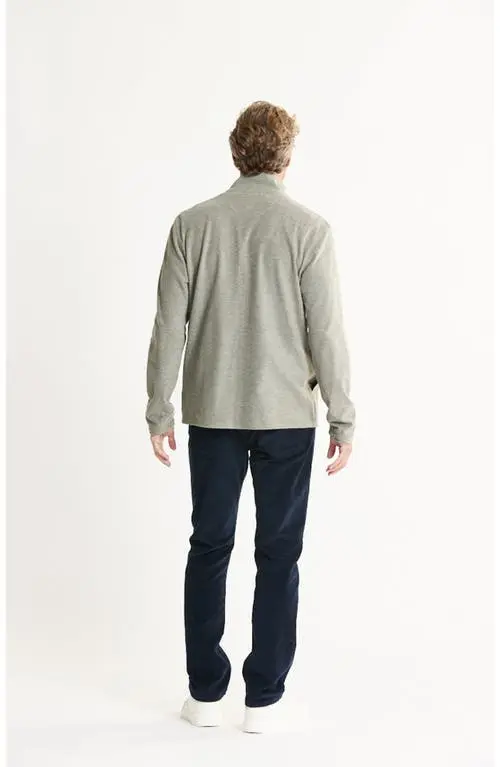 JACHS Ultra Soft Heather Knit Full Zip - Olive