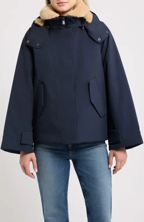 SAVE THE DUCK Solana Hooded Jacket With Faux Fur Collar