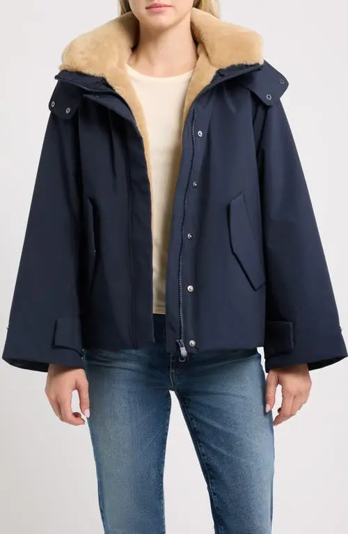 SAVE THE DUCK Solana Hooded Jacket With Faux Fur Collar