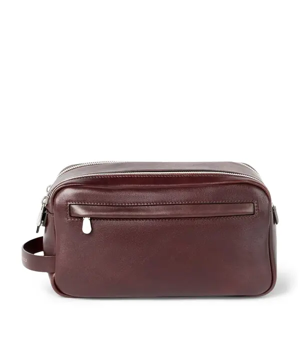 Brunello Cucinelli Leather Wash Bag - Purple