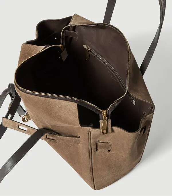 Brunello Cucinelli Suede Explorer Shoulder Bag