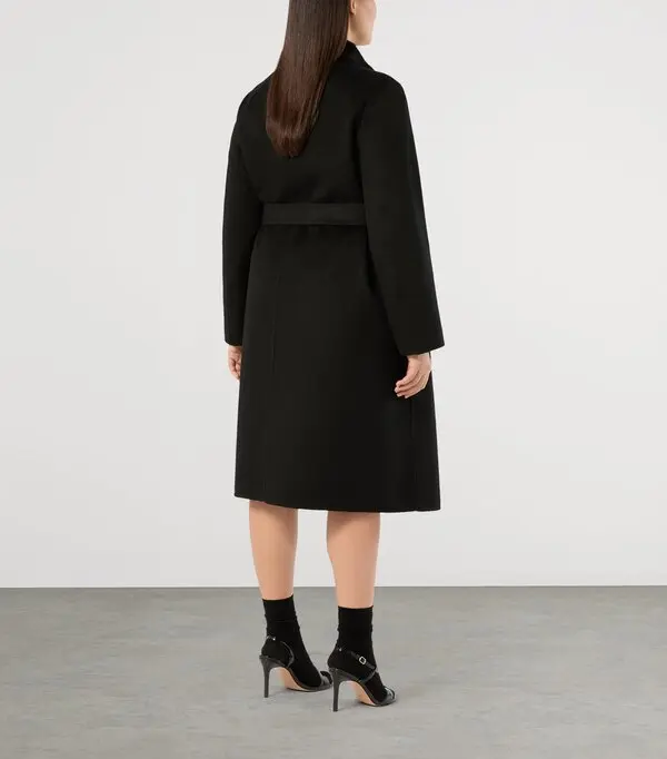 Marina Rinaldi Wool Lamb-fur Wrap Coat