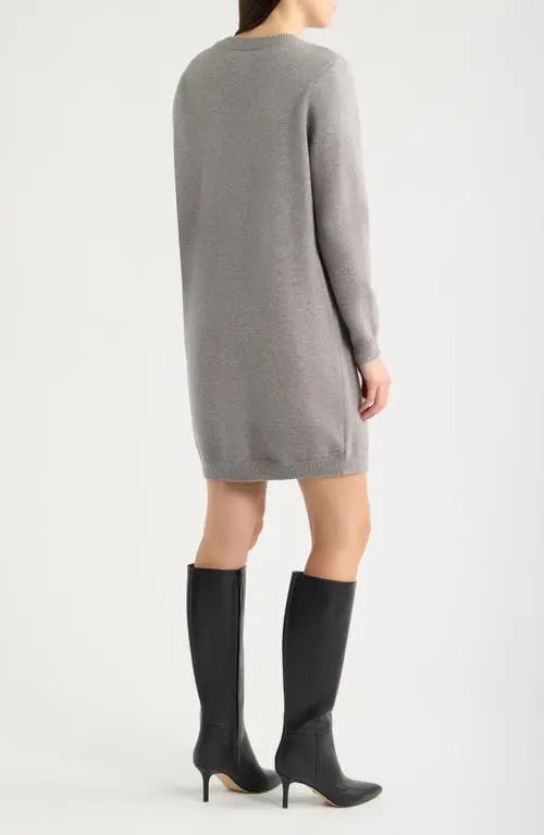 Julia Jordan Rhinestone Trim Sweater Dress