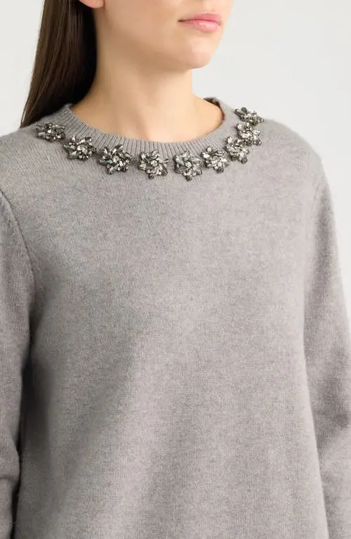 Julia Jordan Rhinestone Trim Sweater Dress