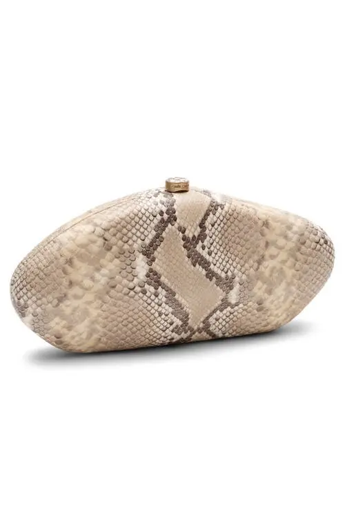 Cult Gaia The Caldera Snake Embossed Leather Clutch