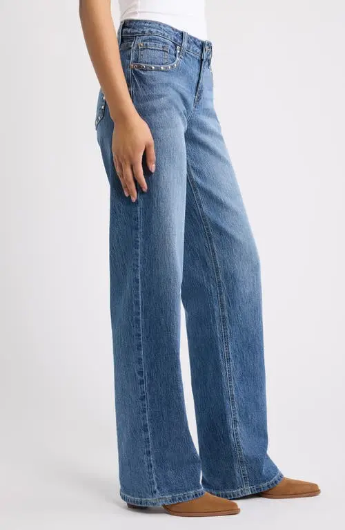 YMI Britney Studded Wide Leg Jeans - 08m Medium Wash