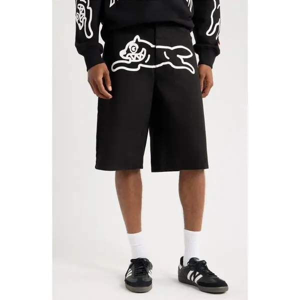 ICECREAM Baja 5-pocket Cotton Twill Shorts - Black