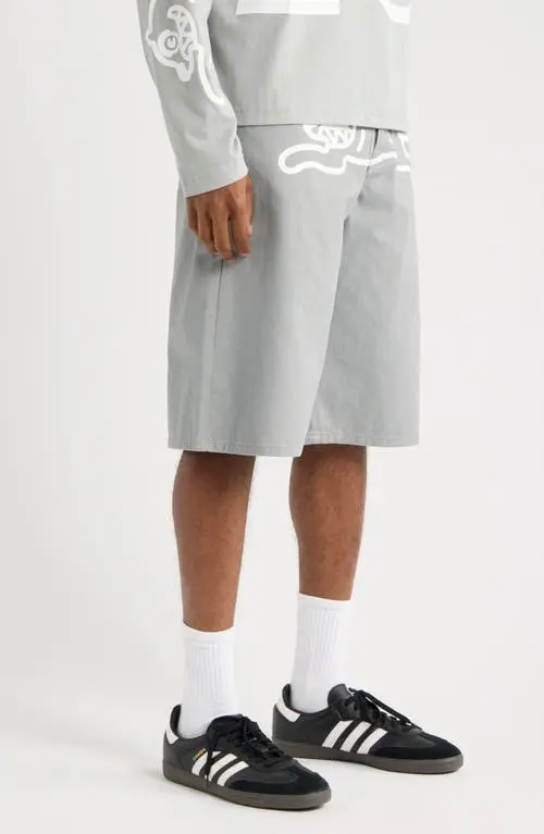 ICECREAM Baja 5-pocket Cotton Twill Shorts - Neutral Gray