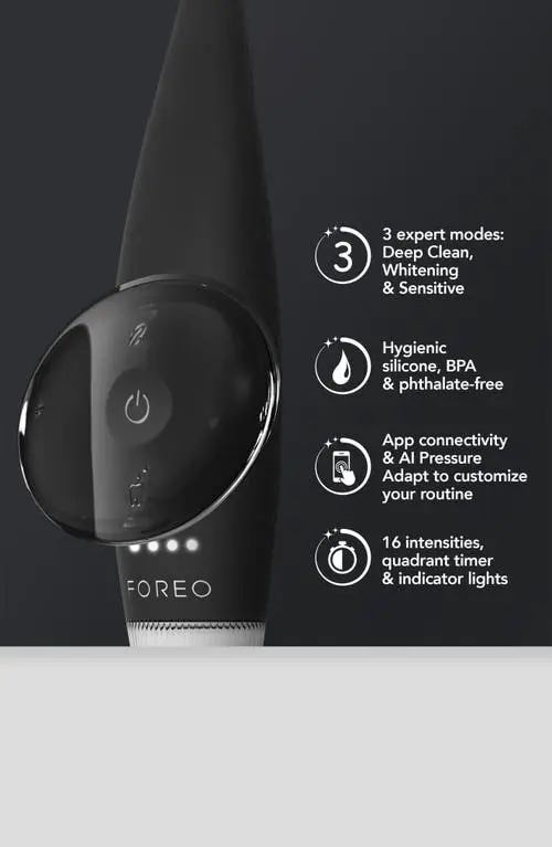 Foreo Issa 4 Plus Smart Hybrid Sonic Toothbrush - Black
