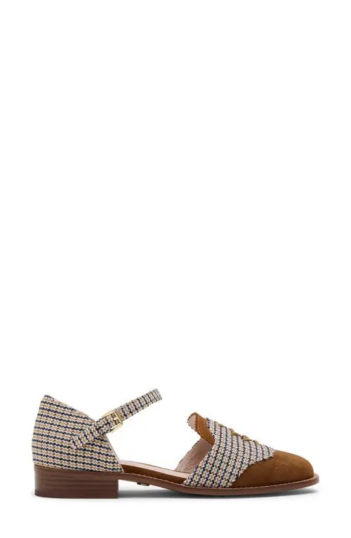 CECILIA NEW YORK Lemon Mary Jane Flat - Tan Plaid