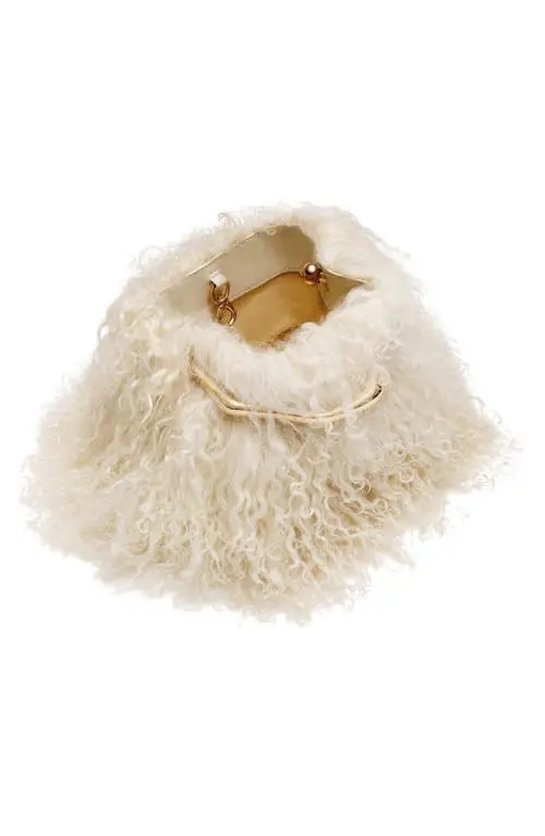 Cult Gaia Solene Mini Shearling Top Handle Bag