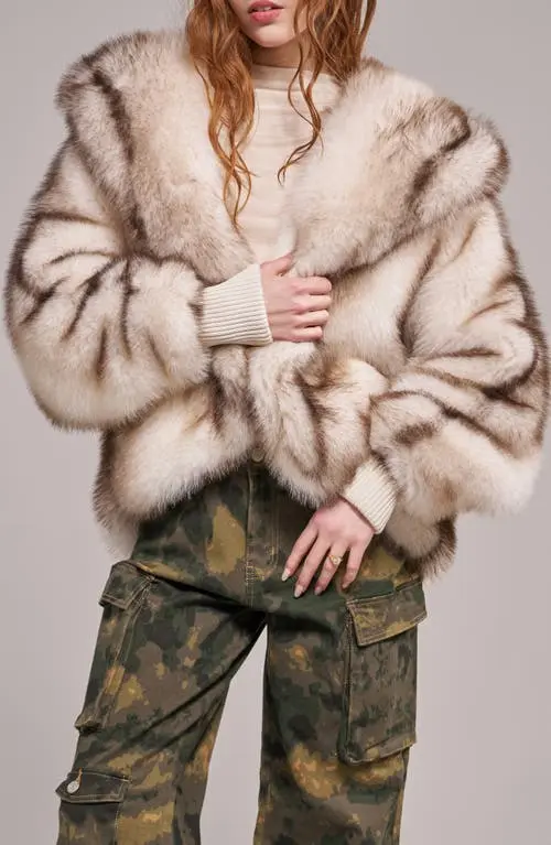 AZALEA WANG Dusk Faux Fur Jacket - Cream