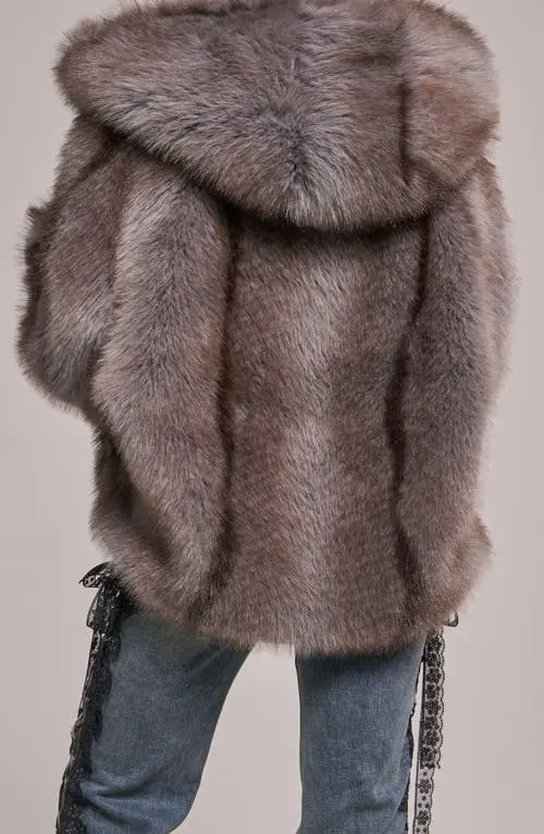 AZALEA WANG Dusk Faux Fur Jacket - Grey
