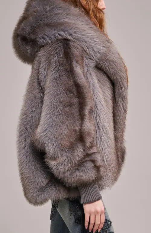 AZALEA WANG Dusk Faux Fur Jacket - Grey