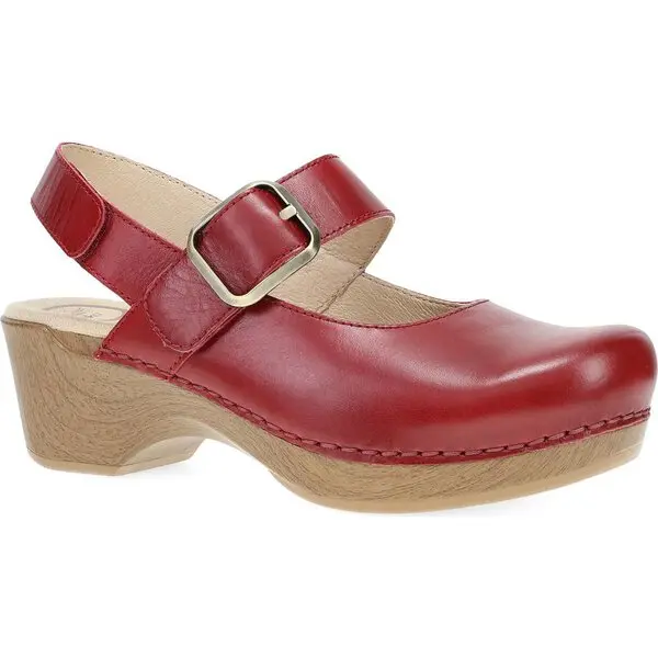 Dansko Shantell Leather Slingback Mary Jane - Red
