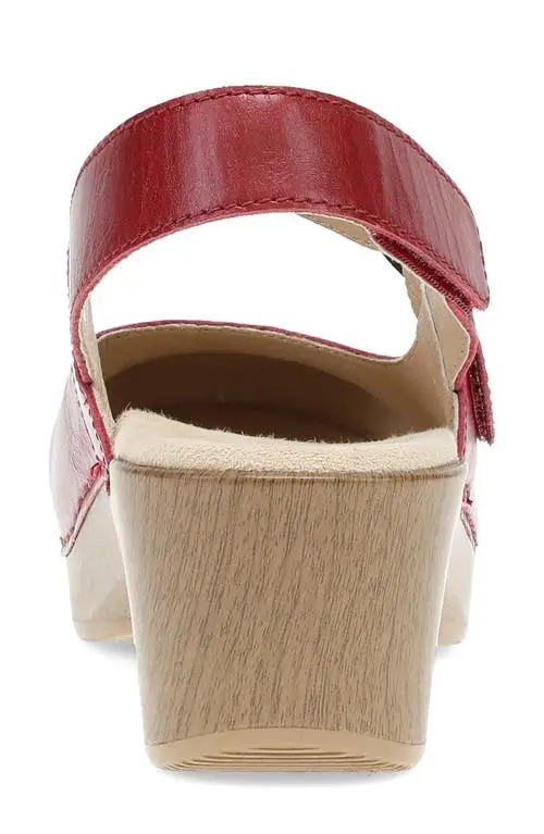 Dansko Shantell Leather Slingback Mary Jane - Red