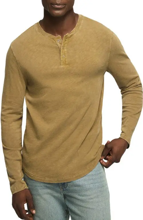 Lucky Brand Weekend Slub Long Sleeve Henley - Gothic Olive