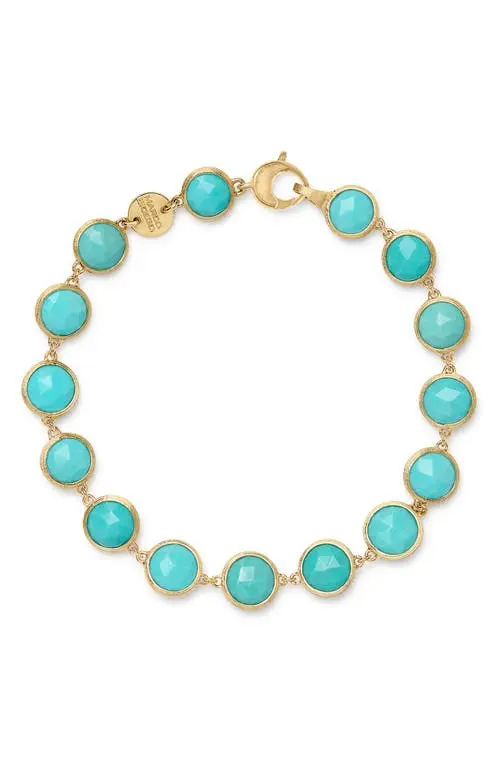 Marco Bicego Jaipur Color 18k Turquoise Bracelet - Gold