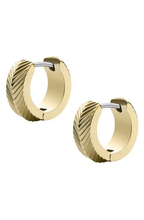 Fossil Harlow Textured Huggie Hoop Earrings