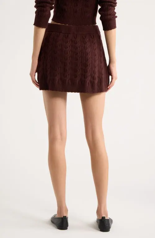 LoveShackFancy Berritt Wool & Cashmere Miniskirt - Cinnabar