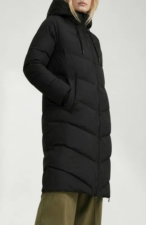 NOIZE Avril Hooded Puffer Coat - Black