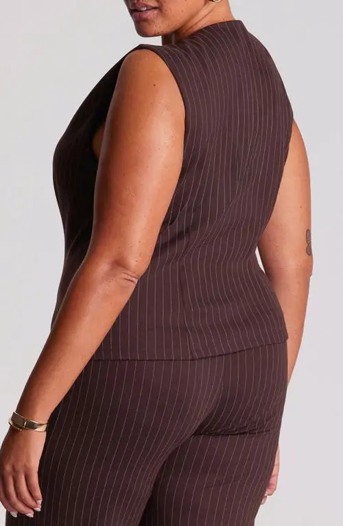 ESTELLE Marley Pinstripe Zip Vest