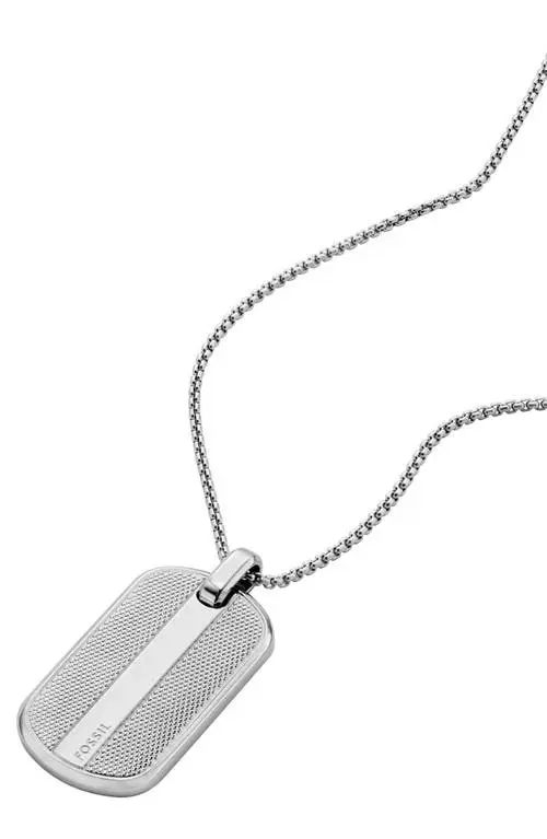 Fossil Knox Dog Tag Pendant Necklace