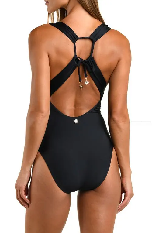 SUNSHINE 79 Sunshine Solids Plunge Charm One-piece Swimsuit