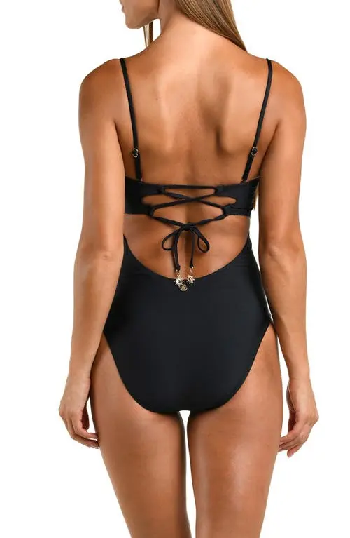 SUNSHINE 79 Sunshine Solids Charm Bandeau One Piece Swimsuit