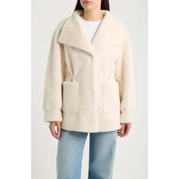 Bernardo Faux Fur Short Coat