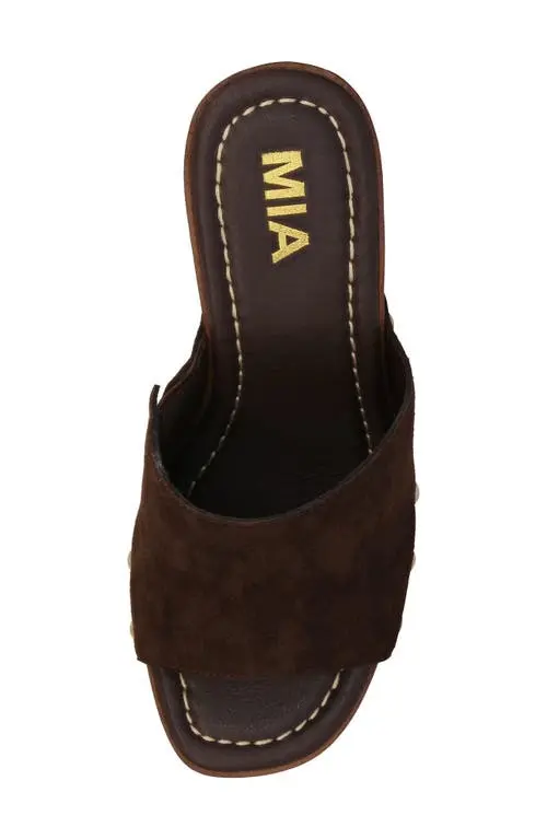 Mia Estefany Wedge Mule - Chocolate