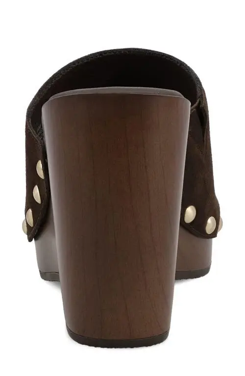 Mia Estefany Wedge Mule - Chocolate