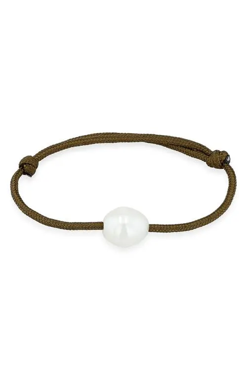 Zoe Chicco Paracord Cultured Pearl Bracelet - Brown Multi