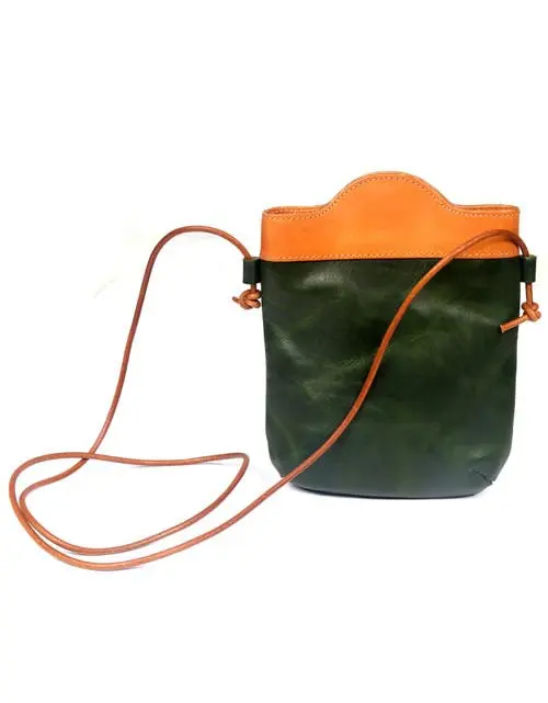 OLD TREND Out West Genuine Leather Compact Crossbody - Green