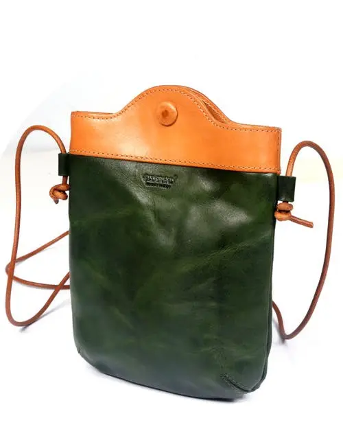 OLD TREND Out West Genuine Leather Compact Crossbody - Green