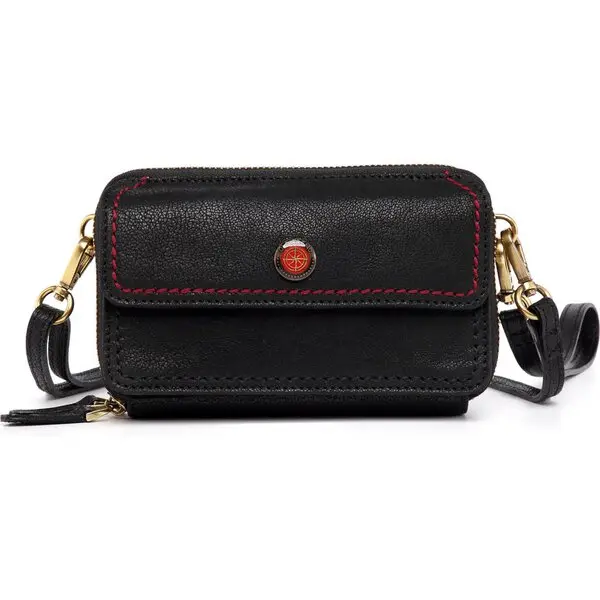 OLD TREND Northwood Genuine Leather Convertible Crossbody Wallet - Black