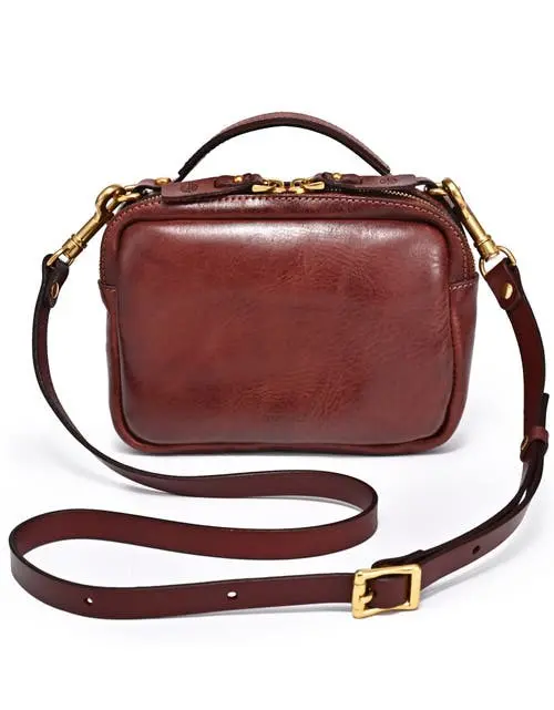 OLD TREND Ficus Genuine Leather Compact Crossbody - Brown