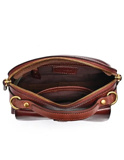 OLD TREND Ficus Genuine Leather Compact Crossbody - Brown