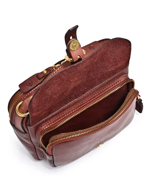 OLD TREND Ficus Genuine Leather Compact Crossbody - Brown