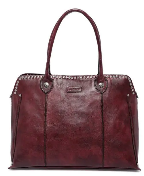 OLD TREND Soul Stud Genuine Leather Structured Satchel